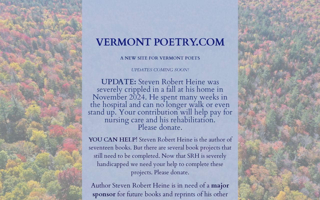 Vermont Poetry dot com.